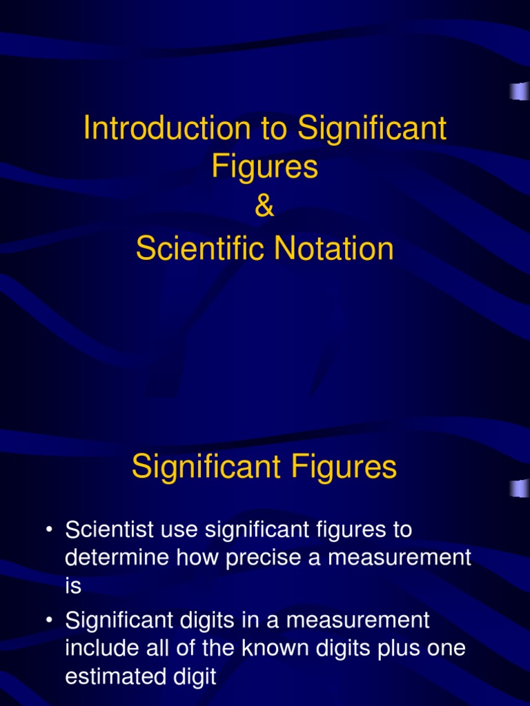 Significant Figures and Scientific Notation | PDF | Significant Figures ...