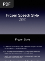 Frozen Speech Style | PDF | Foreign Language Studies