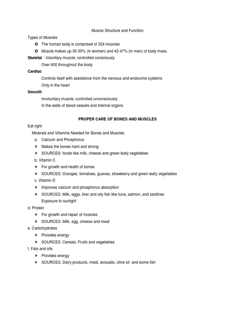 Skeletal - Voluntary Muscle Controlled Consciously | PDF