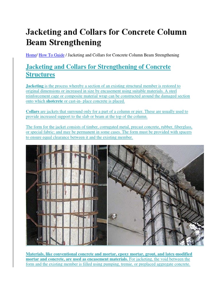 Concrete Column Beam Strengthening | PDF