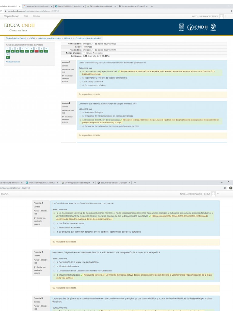 Respuestas Modulo 1 CNDH | PDF