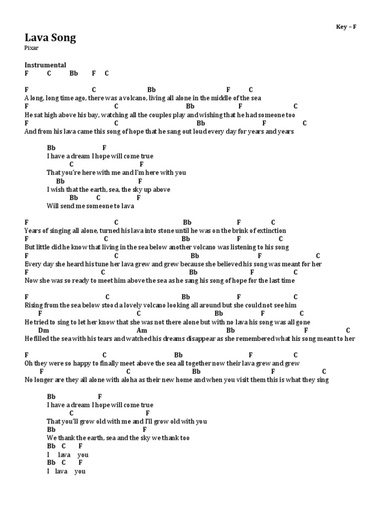 Lava Song (F) - Pixar | PDF