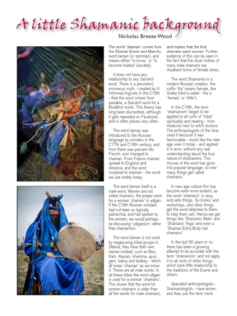 A Little Shamanic Background | PDF | Shamanism | Cultural Anthropology