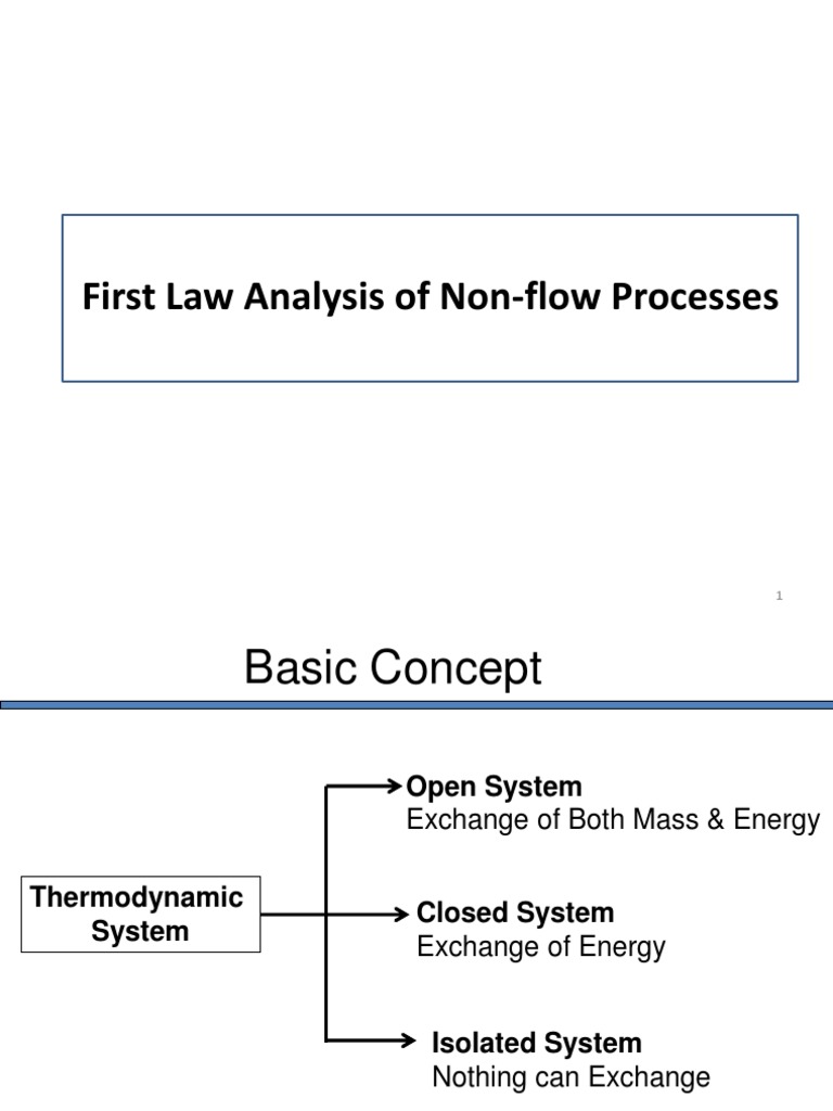 First Law Analysis of Non-Flow Processes | PDF | Heat | Enthalpy