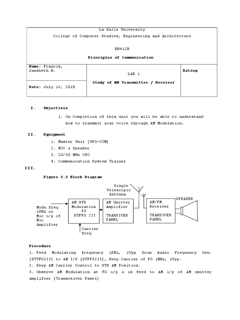 AM Transmitter Manual | PDF | Frequency Modulation | Transmitter