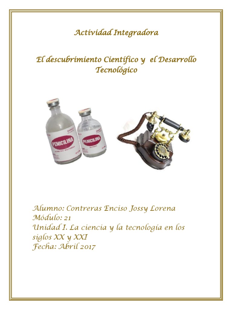 Actividad Integradora M21S1 ACT1 | PDF | Penicilina | Teléfono