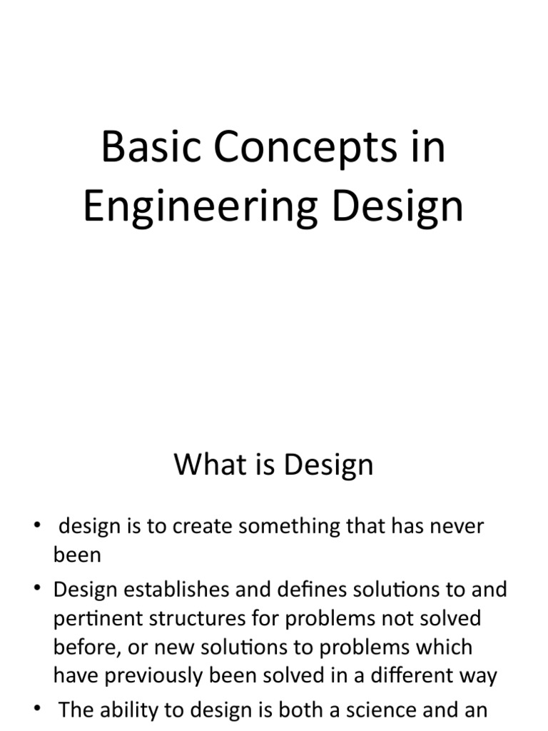 Basic Concepts in Engineering Design | Download Free PDF | Intel | Engineering Design Process