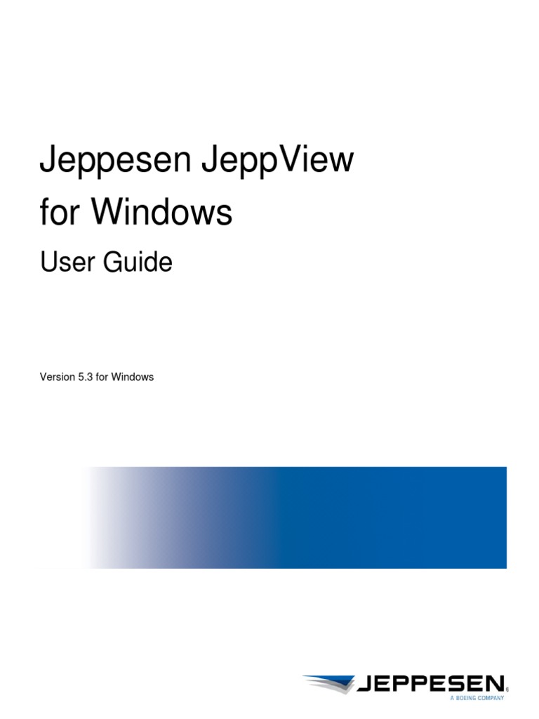 Jeppesen Jeppview For Windows: User Guide | PDF | Menu (Computing) | Button (Computing)