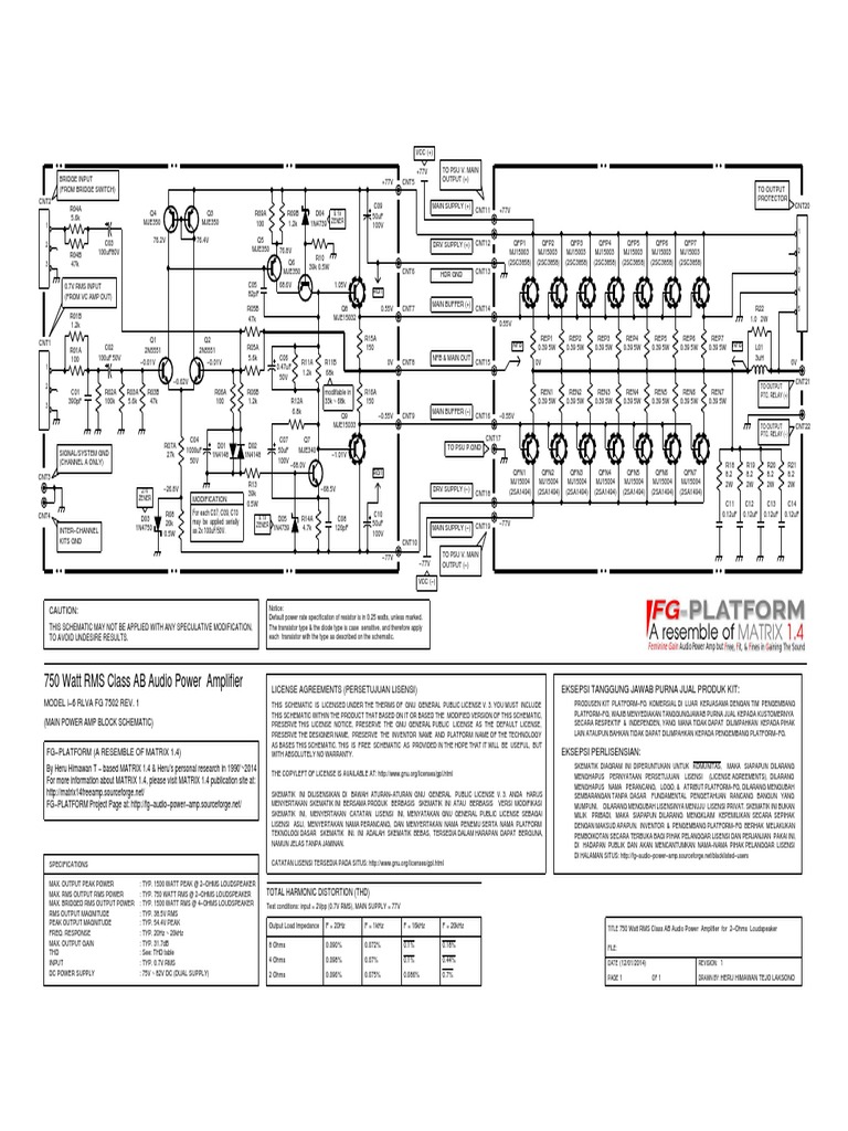 750wrms 2 Ohms 77v Supply Audio Power Amp I 6 Rlva FG 750wrms Ls2 2013 ...