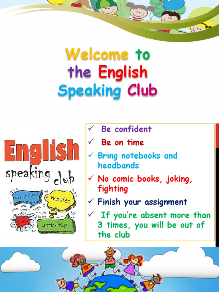 English Speaking Club Guidelines | PDF | Language Arts & Discipline ...
