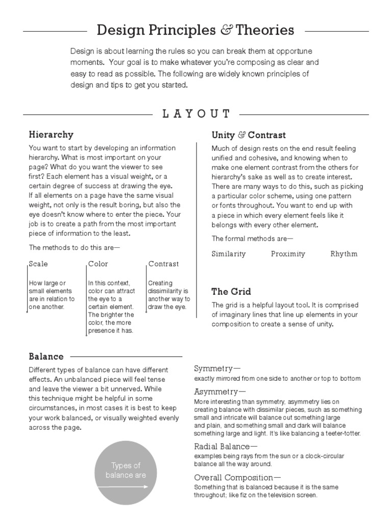 Design Principles & Theories: Layout | PDF | Typography | Graphic Design