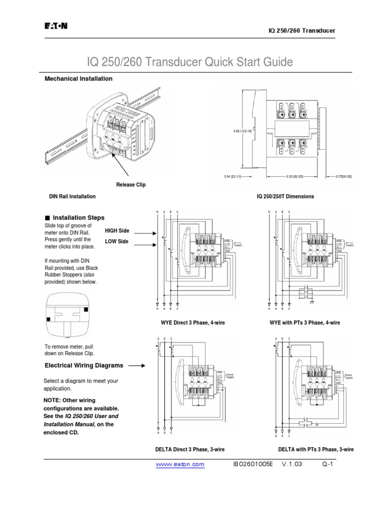 Configuring and Programming the IQ 250/260 Transducer through RS485 ...