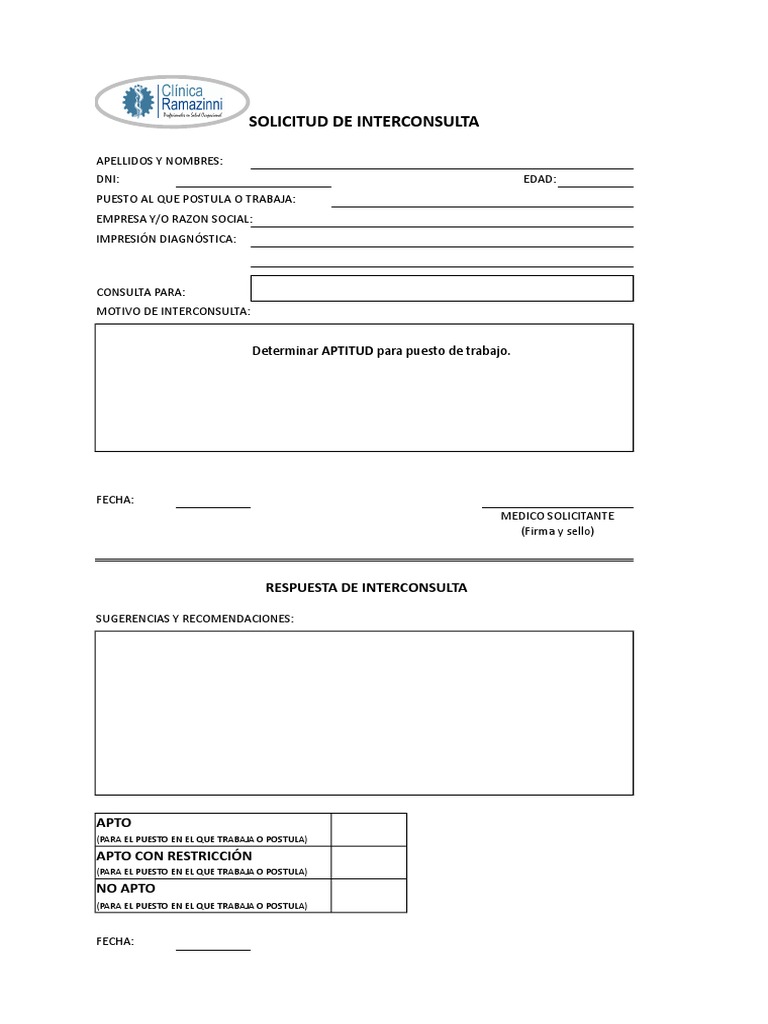 Solicitud Interconsulta | PDF
