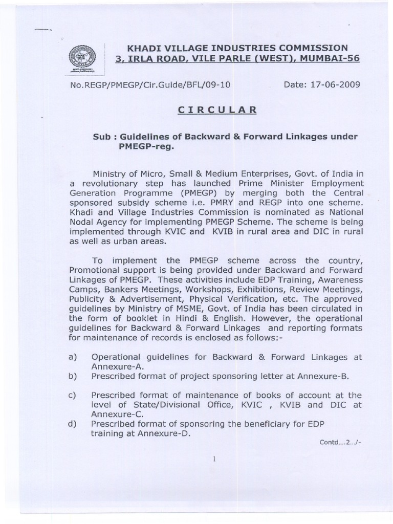 PMEGP Guidelines | PDF | Economies | Business