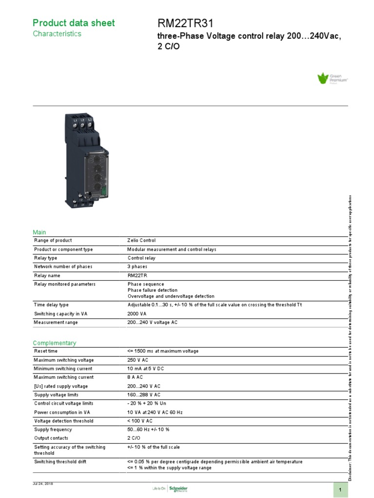 Zelio Control Relays - RM22TR31-1 | PDF | Relay | Alternating Current