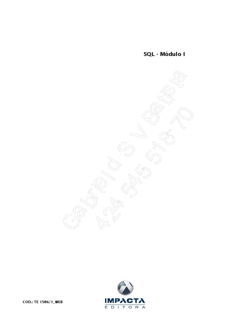 Apostila SQL Server 2012 - Modulo I PDF | PDF | Microsoft SQL Server | Byte