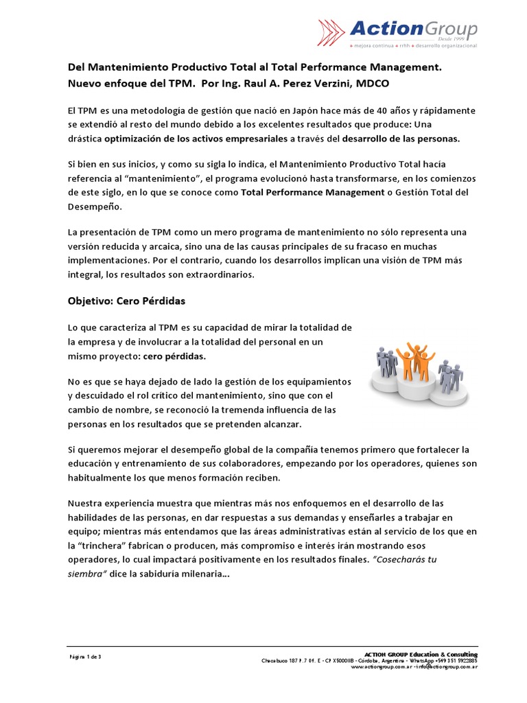 De TPM a Total Performance Management | PDF | Business