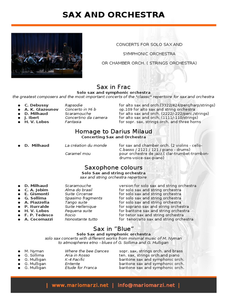 Sax | PDF | Saxophone | Orchestras