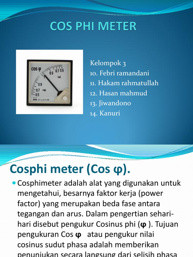 Cos Phi Meter | PDF | Sains & Matematika