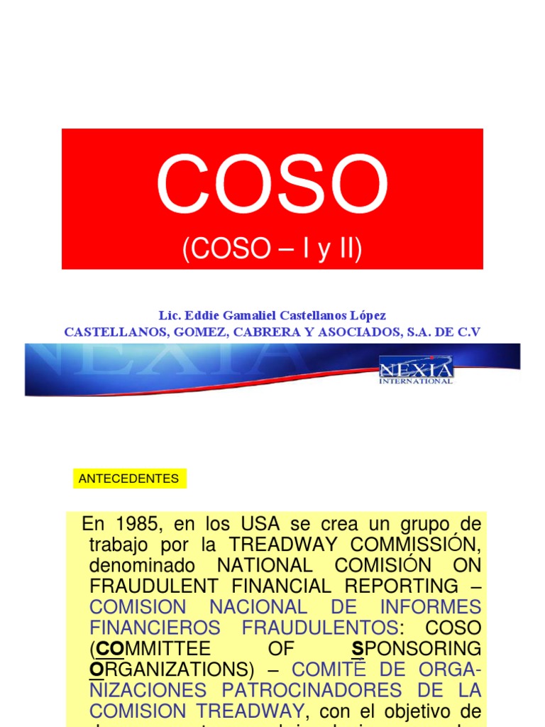 COSO I Vrs COSO II PDF | PDF | Evaluación de riesgos | Evaluación