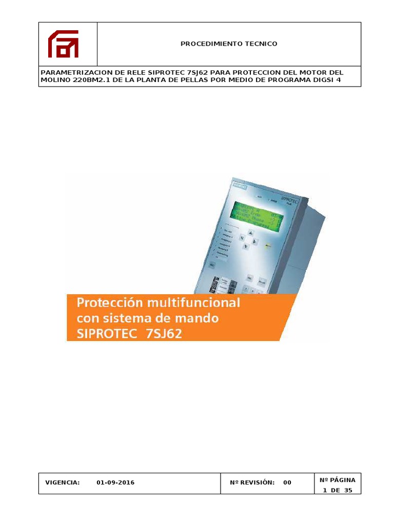 Parametrización Relé Siprotec 7SJ62 | PDF | Point and Click | Transformador