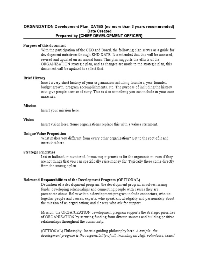 Sample Development Plan | PDF | Economies | Business