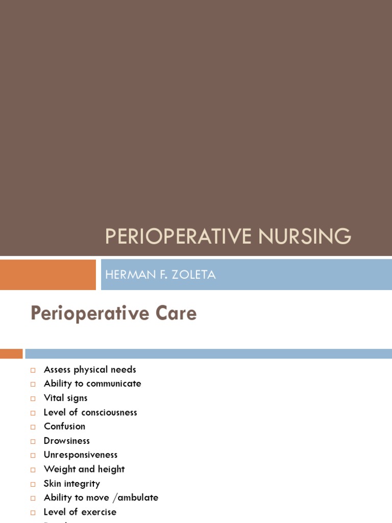 Periop Power Point | PDF | Anesthesia | Surgery