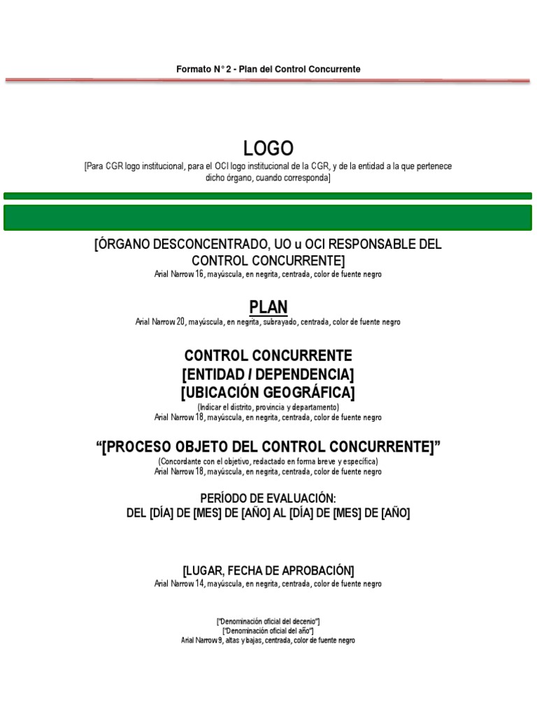 Formato 2-Plan de Control Concurrente | PDF