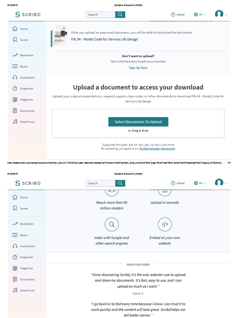 Upload A Document To Access Your Download: Fib 34 - Model Code For ...