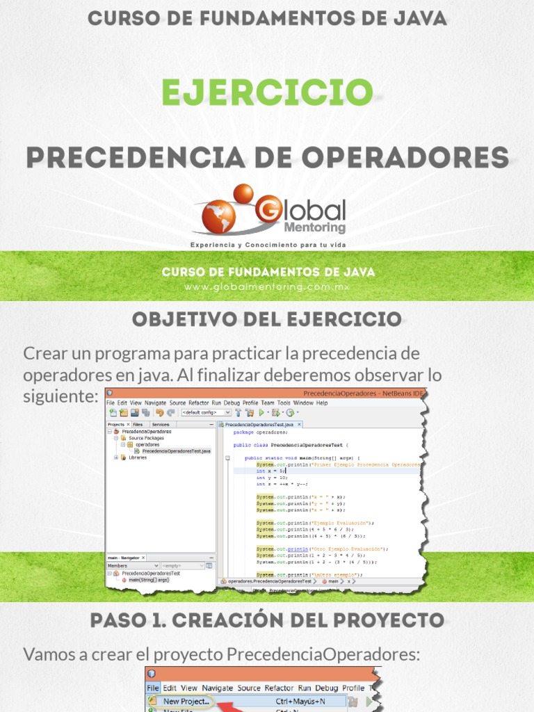 025 CFJ-B-Ejercicio-Precedencia-de-Operadores-en-Java PDF | PDF | Java ...