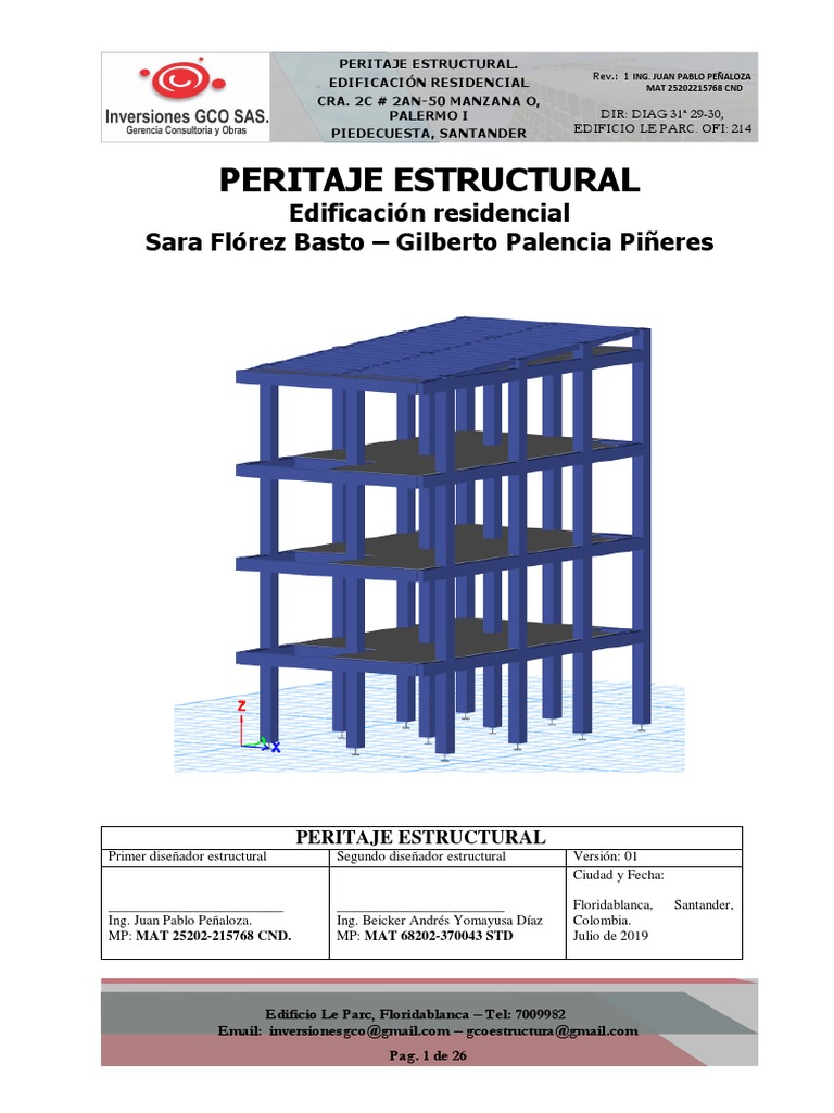 Peritaje Estructural en Palermo I, Piedecuesta | PDF | Fundación ...