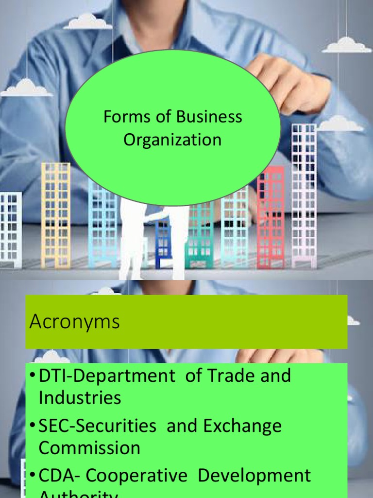 An Overview of the Main Forms of Business Organization: Sole ...