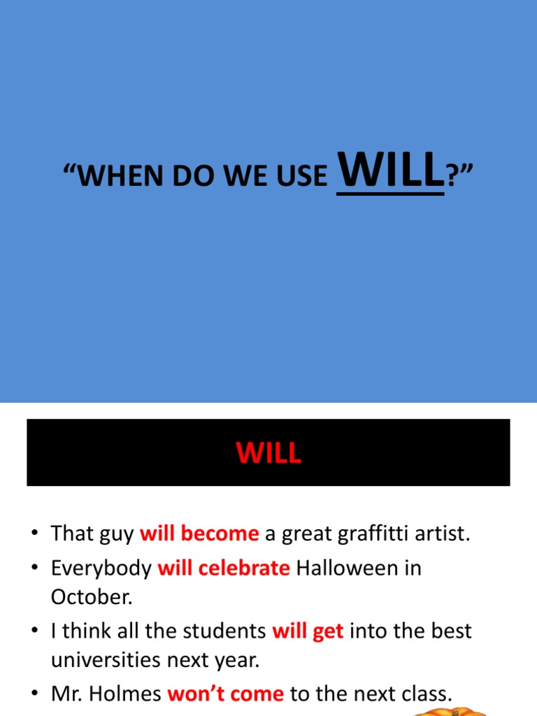 Usos de WILL | PDF