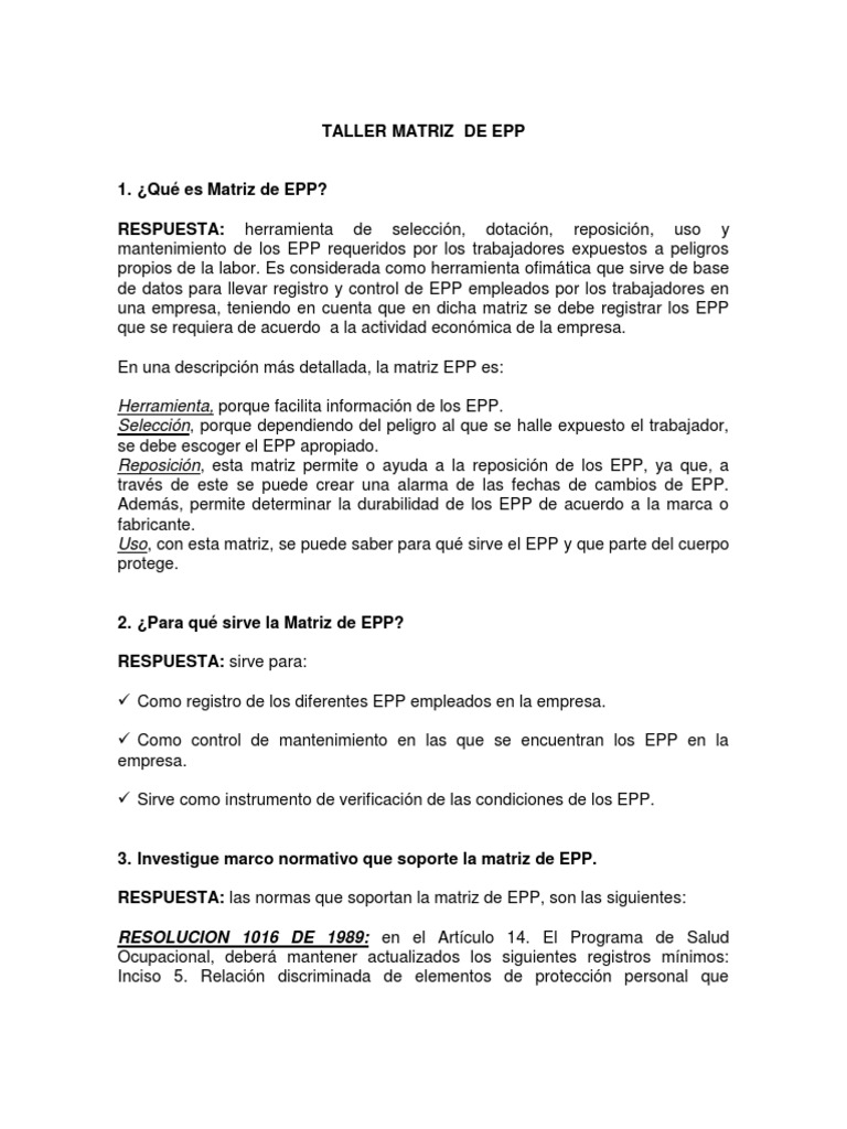 Guía Completa sobre Matriz de EPP | PDF | Soldadura | Construcción
