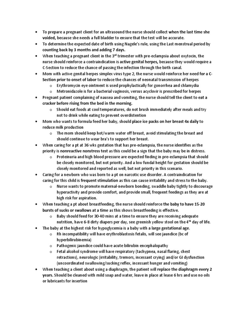 ATI PN Maternal Newborn Notes | Download Free PDF | Breastfeeding ...