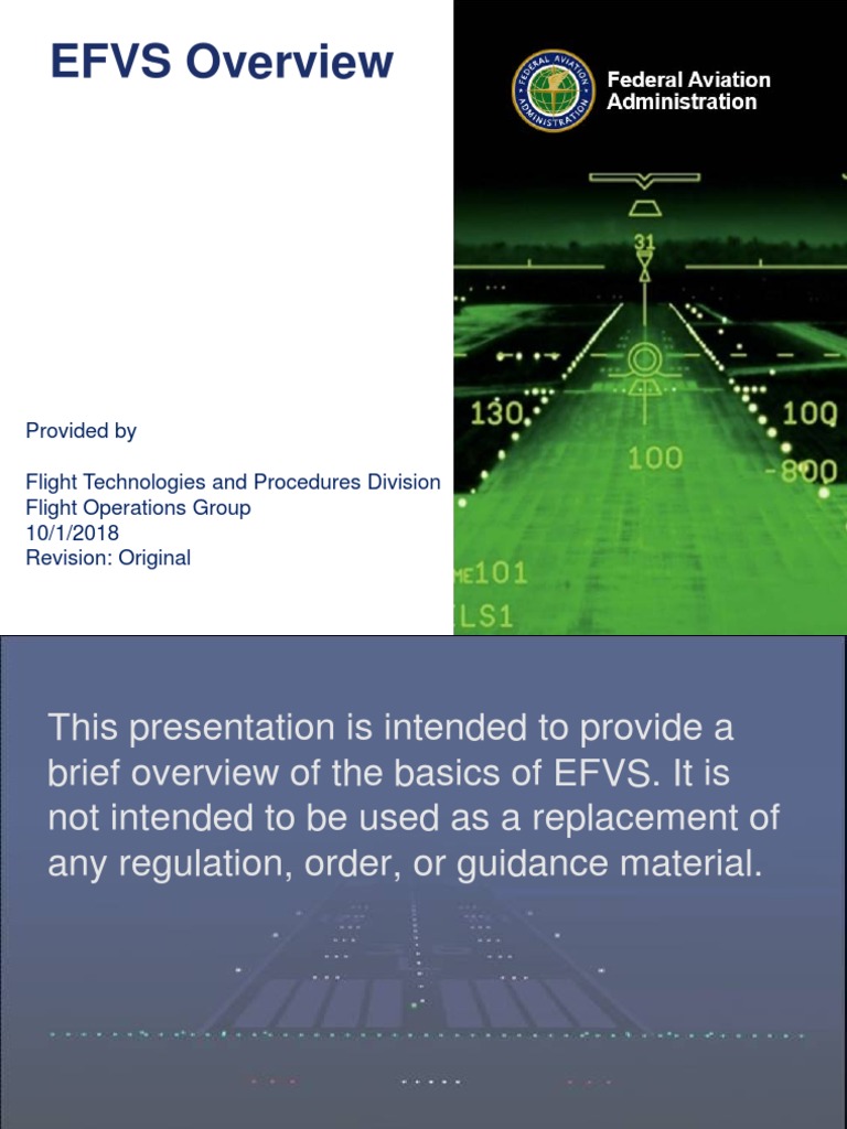 Efvs Overview Faa | PDF | Instrument Flight Rules | Federal Aviation ...