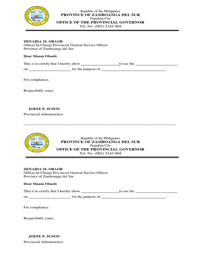 Endorsement Letter For GSO | PDF