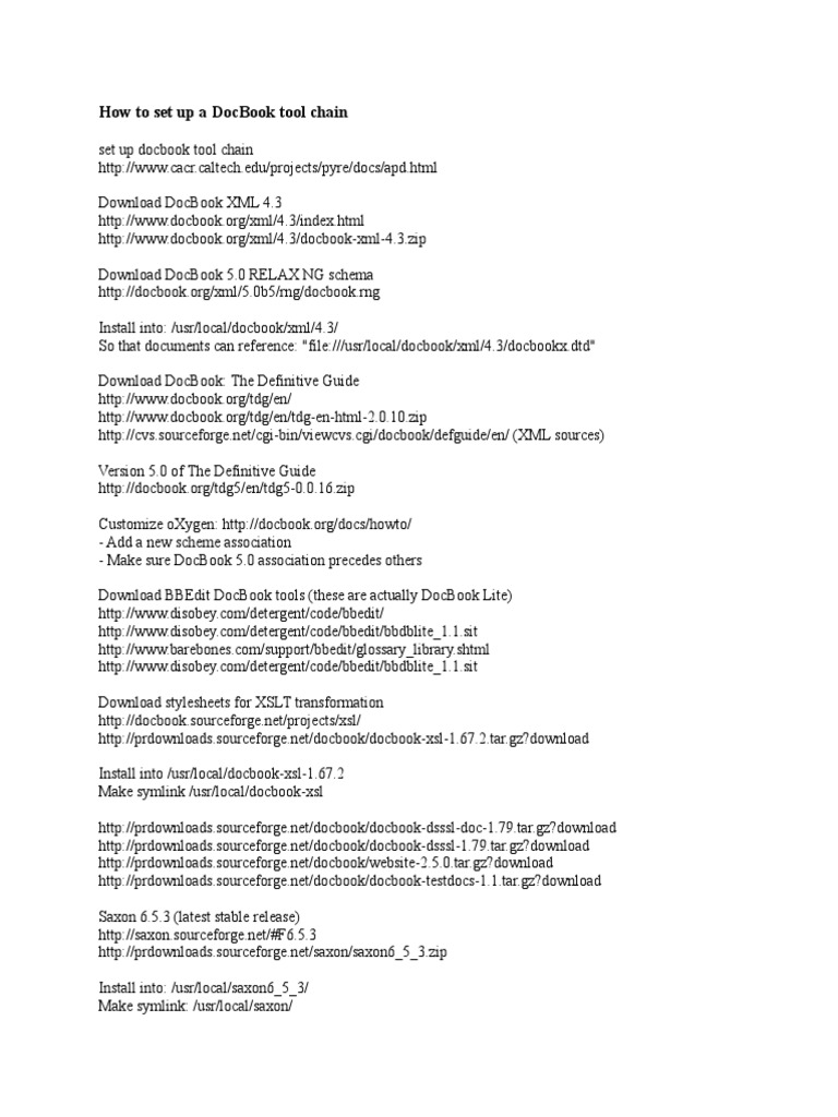 Setting Up A DocBook Toolchain | PDF | Written Communication | Computer ...