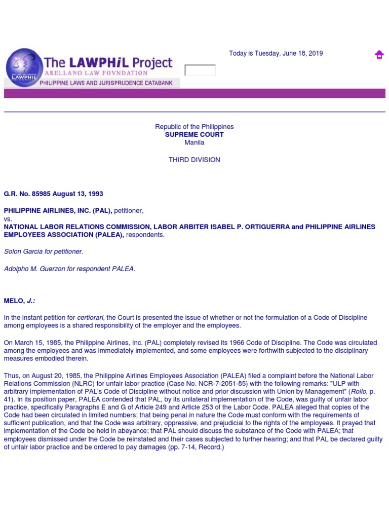 Pal Case | PDF | Unfair Labor Practice | Employment