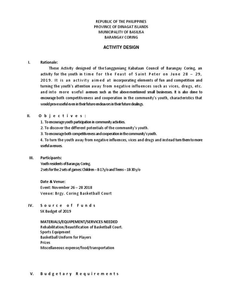 Activity Design | PDF