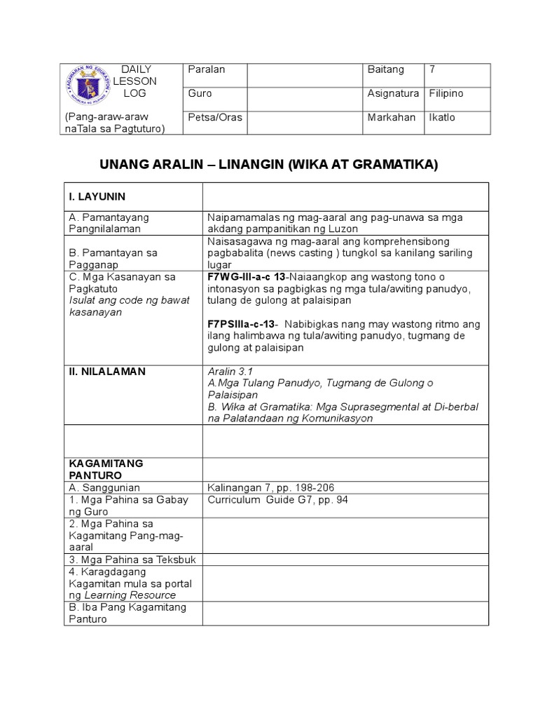 3.1 C Linangin Wika | PDF