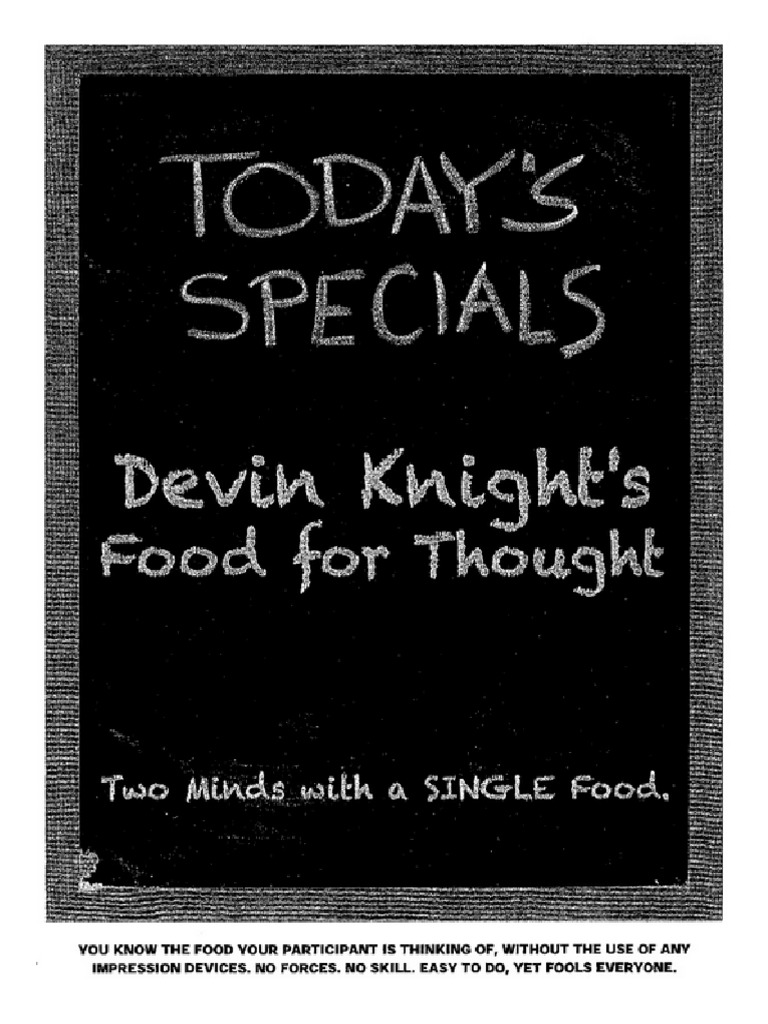Devin Knight - Today's Specials | PDF