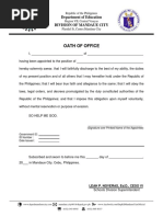 CS Form No. 32 Oath of Office | PDF