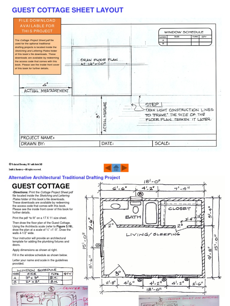 Guest Cottage Sheet Layout: File Download Available For This Project | PDF