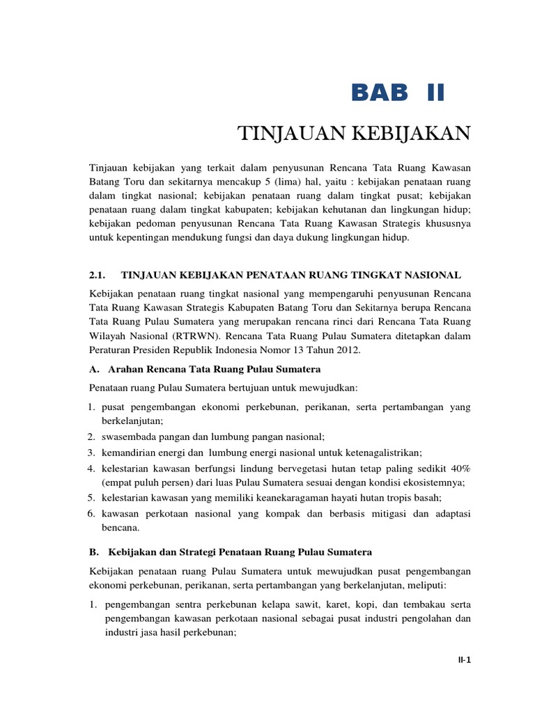 BAB II Tinjauan Kebijakan | PDF | Sains & Matematika