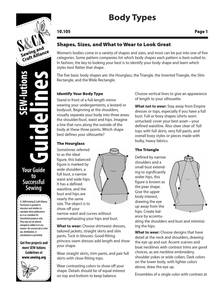 10 105 Body Types PDF | PDF | Seam (Sewing) | Dress