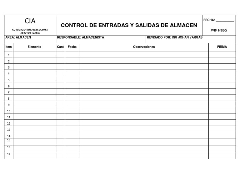 Hoja De Registro De Entrada Y Salida Imprimible Como Hacer Un