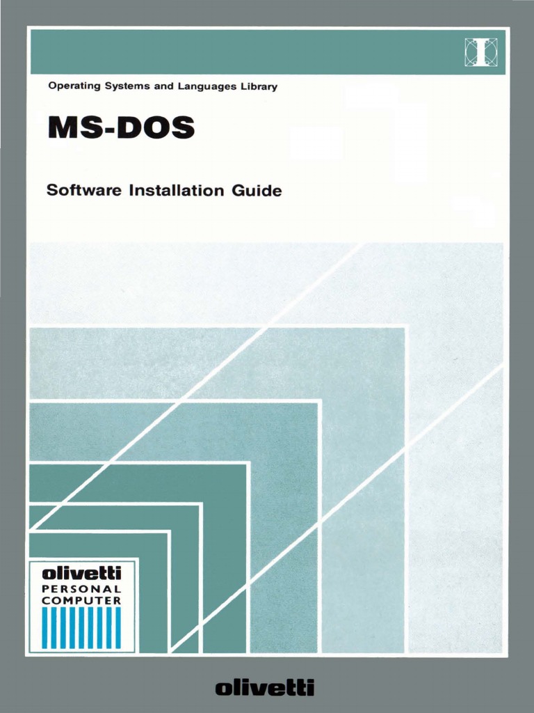 Olivetti - MS-DOS 3.30 - Software Installation Guide | PDF | Floppy Disk | Booting