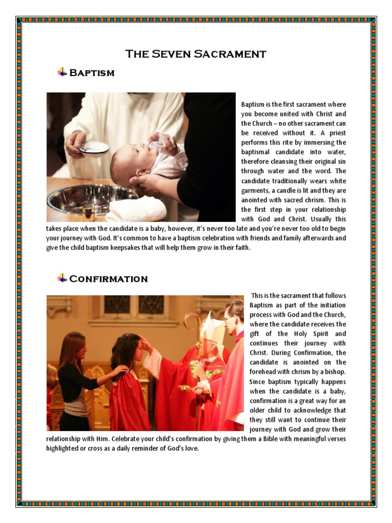 The Seven Sacrament | PDF | Sacraments | Confirmation