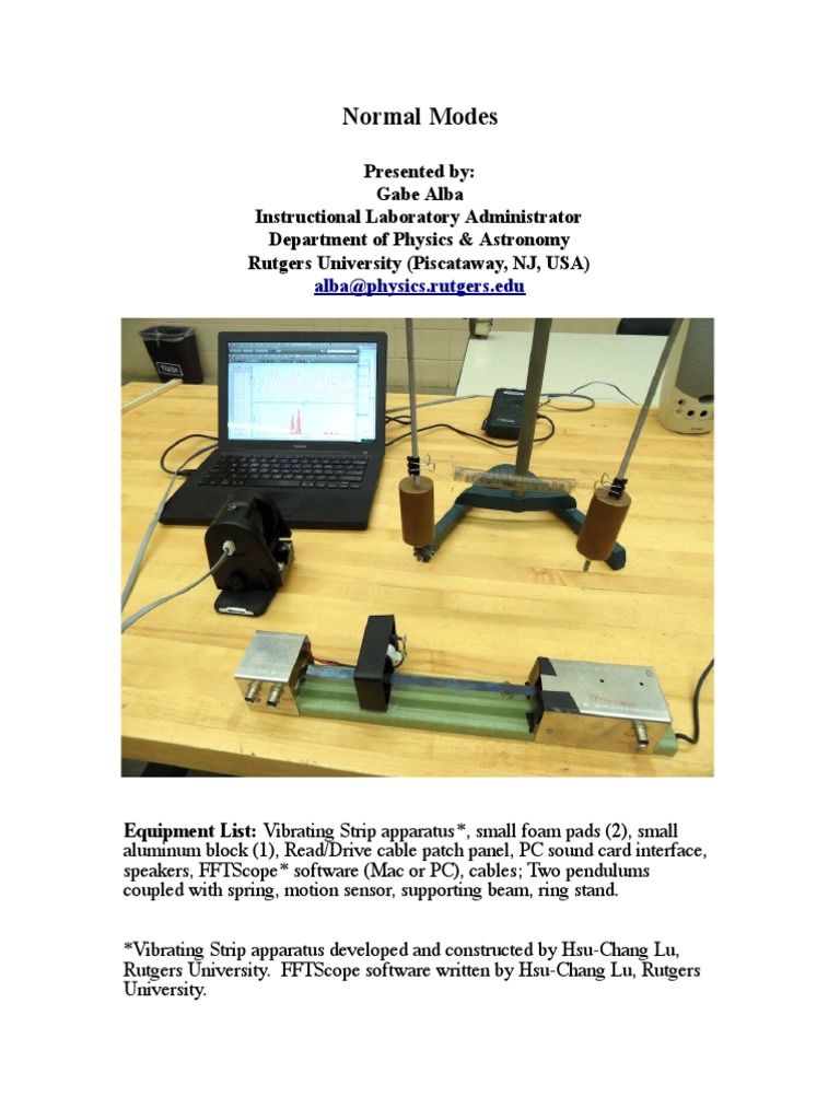 Normal Modes by Gabe Alba | PDF | Normal Mode | Oscillation